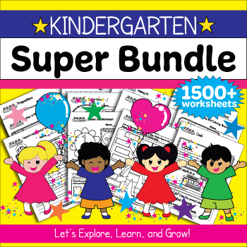 Kindergarten Worksheets Super Bundle: 1,500+ Worksheets